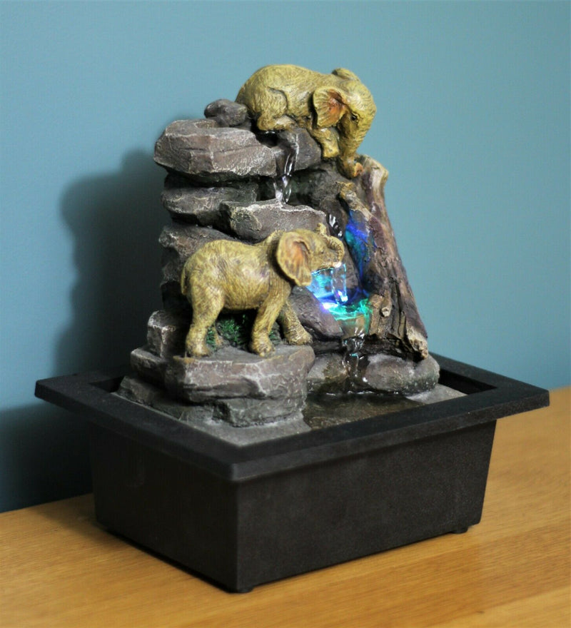 Elephant Colour Changing Freestanding Water Fountain – The Home Hut