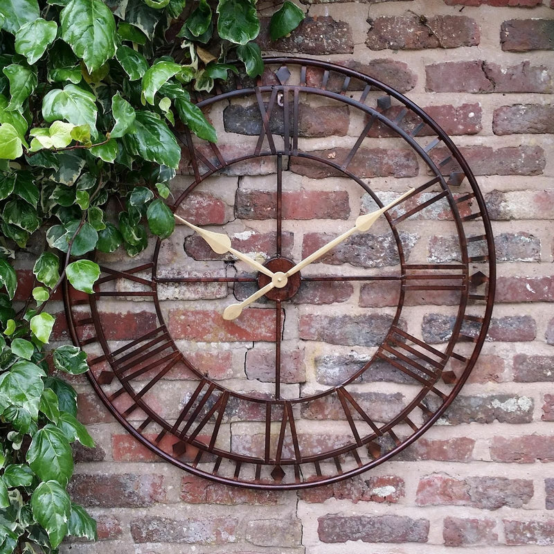 Large Antique Rust Metal Skeleton Clock – The Home Hut
